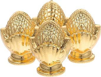 Holibanna Ball Lamp Finial 4pcs Golden Lamp Cap Decoration Vintage ...
