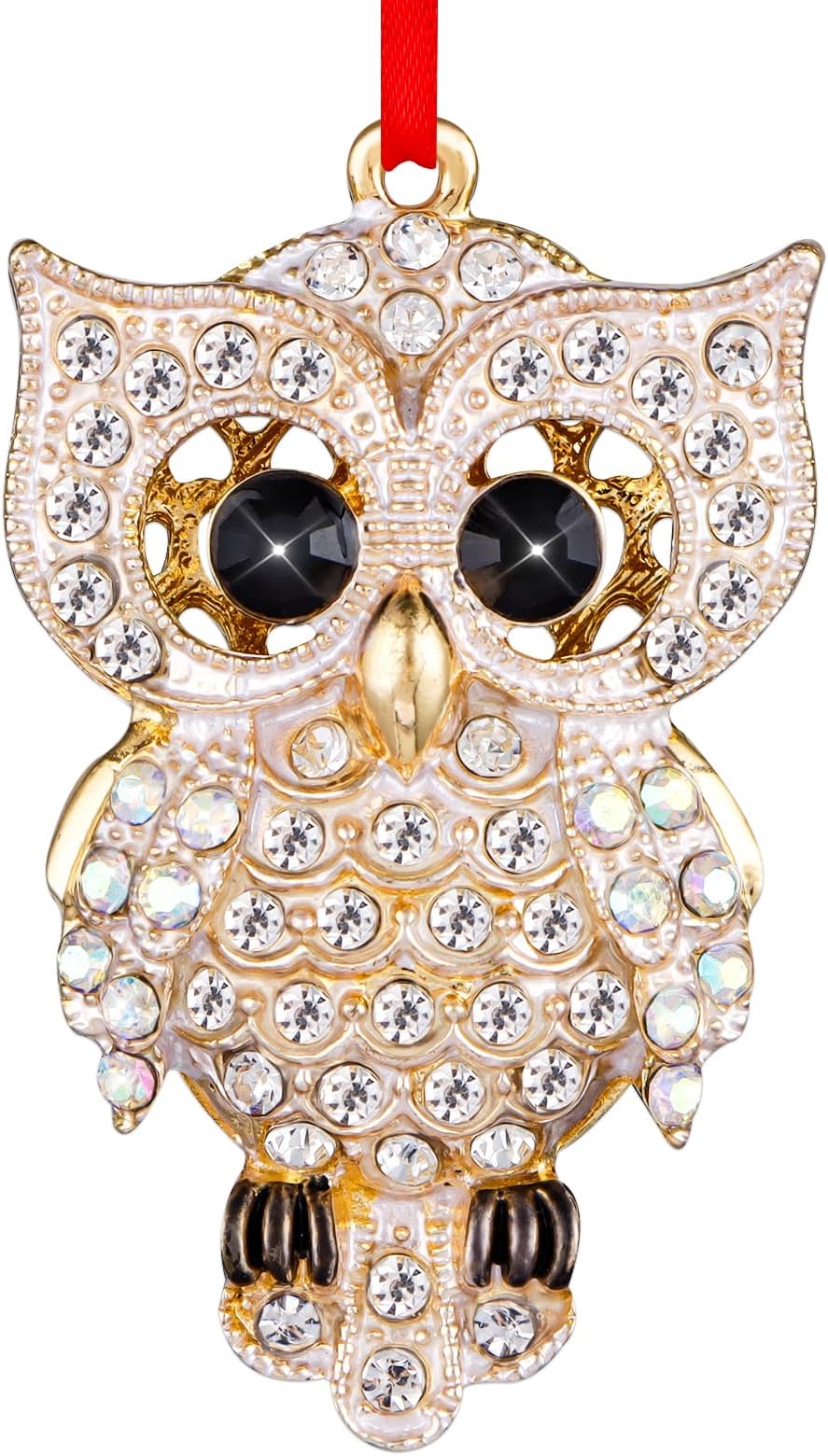 Amazon.com: FLYAB Metal Owl Christmas Ornaments 2024 Owl Ornaments for ...