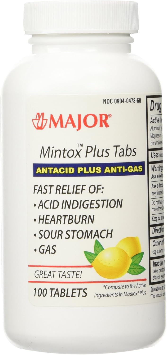 Amazon.com: Mintox Plus Antacid Anti-Gas Generic for Maalox Plus ...