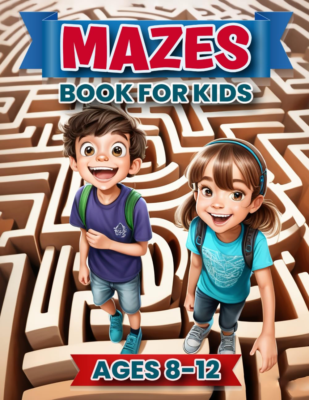 Mazes Book For Kids Ages 8-12: Fun and Challenging Maze Activity ...