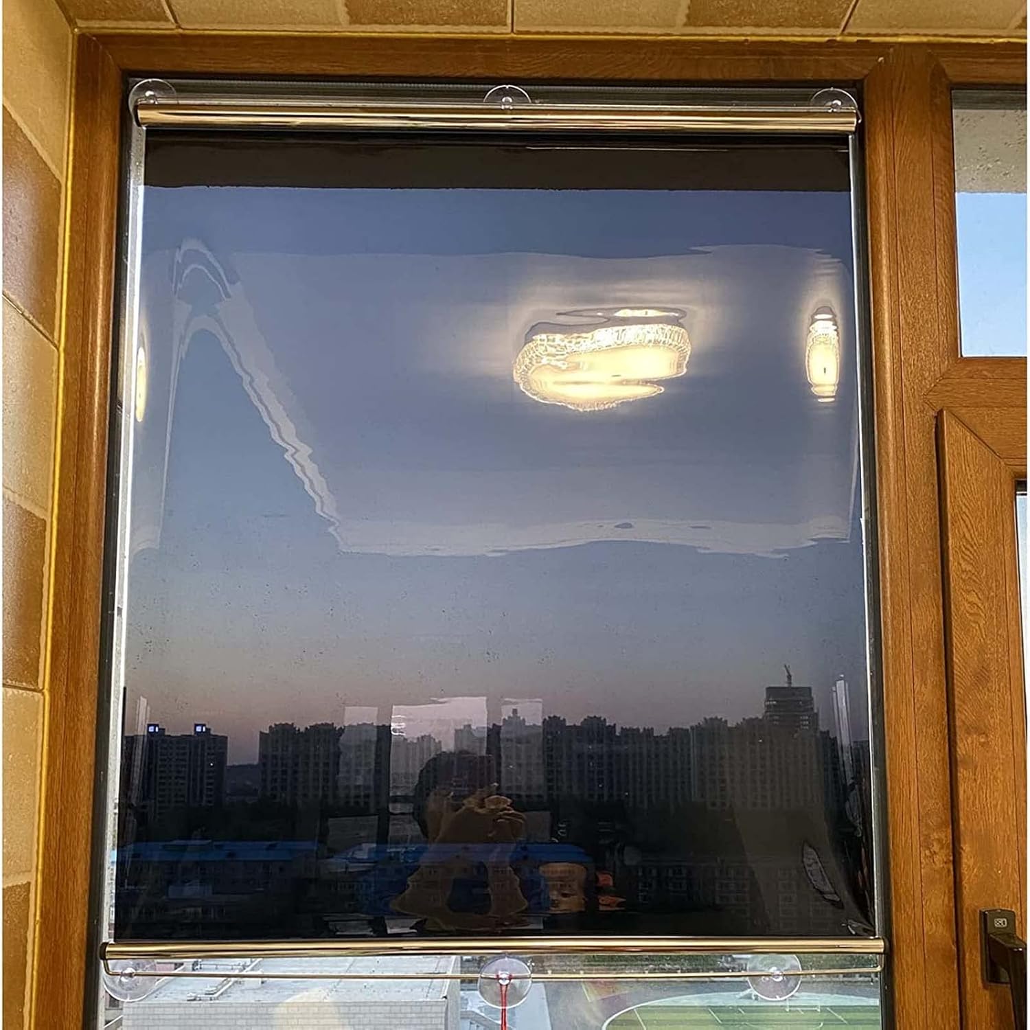 Roller Blinds for Windows, Disposable Mirror Film, Roller Blinds/Blue ...