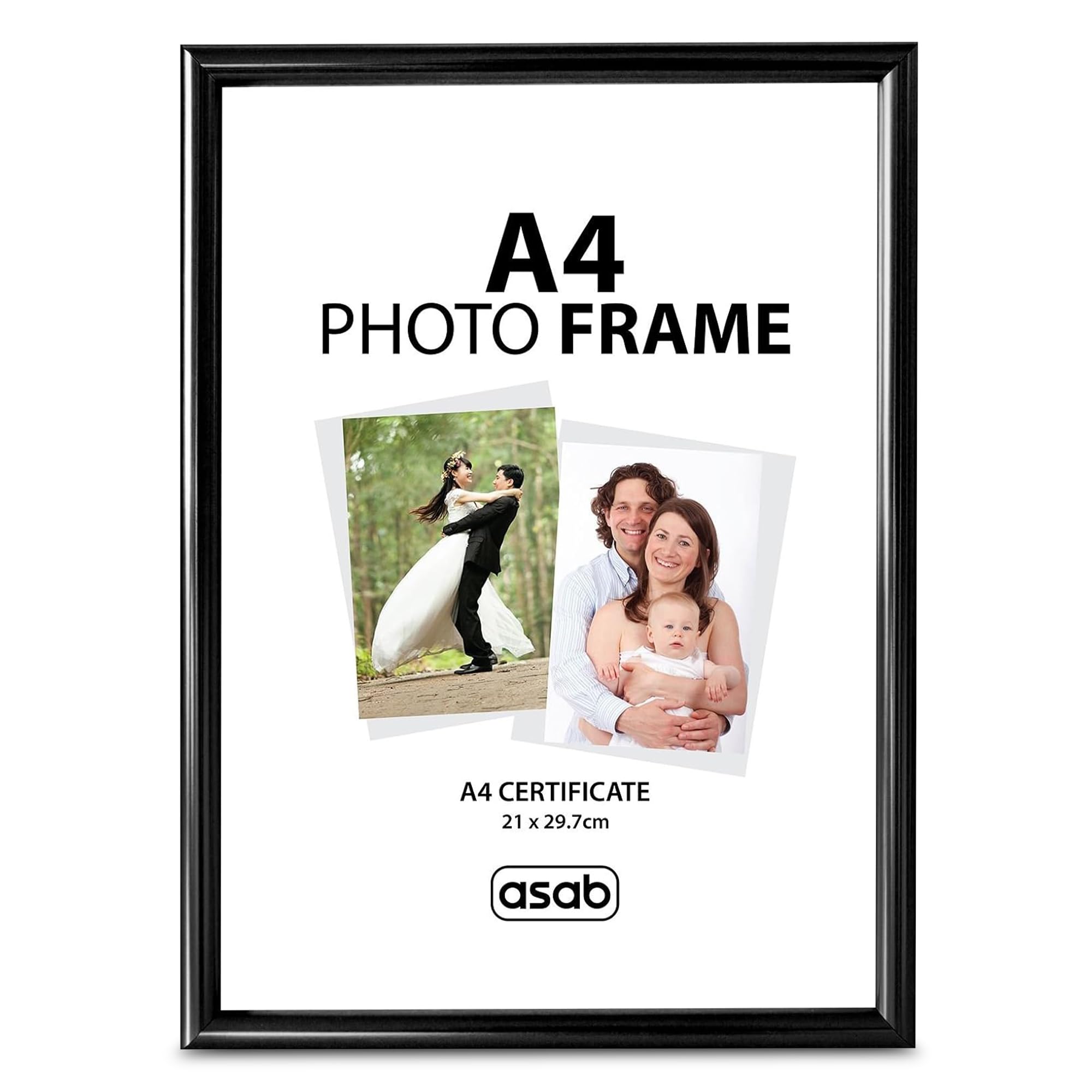 ASAB Pack of 1 A4 Frame Wall Hanging Hooks Flat Classic Design A4 ...