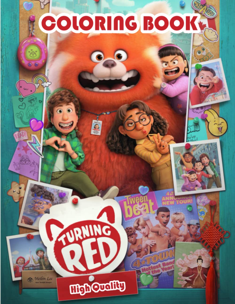 Turning Red Coloring Book Beautiful Designs With Iconic Turning Red ...