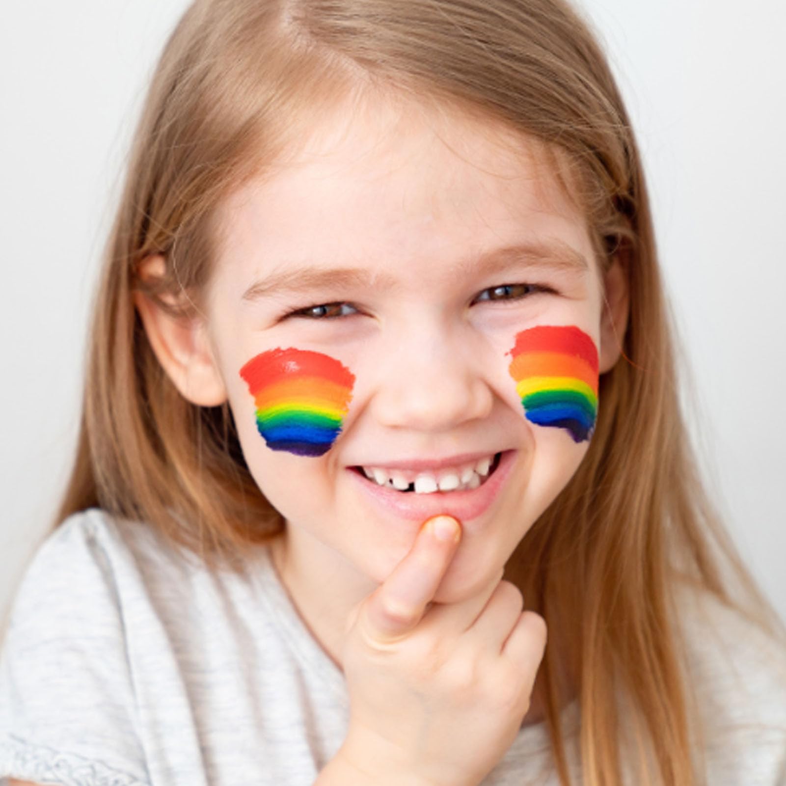 Rainbow Face Paint Cheek