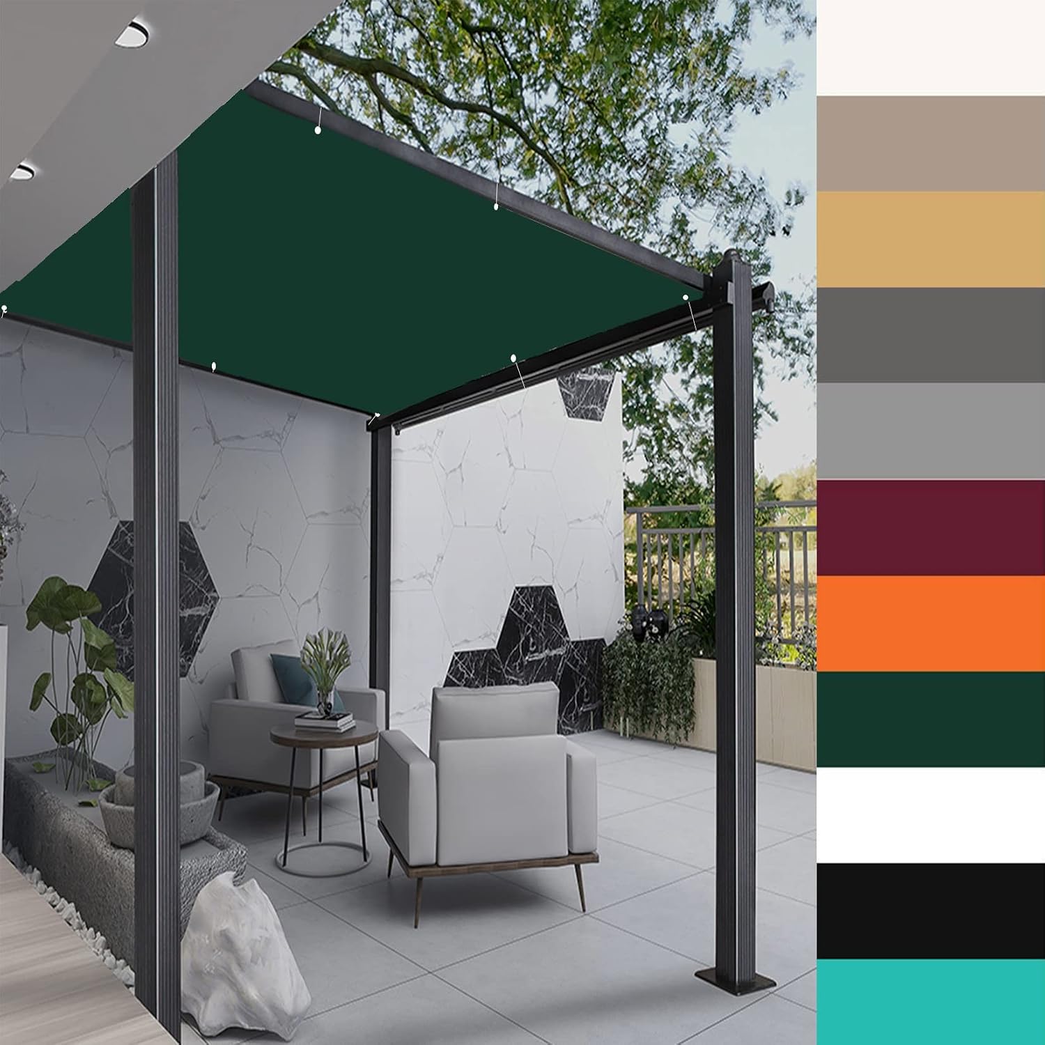 Rectangular 1x4M Garden Sail for Greenhouse Balcony Water Resistant ...