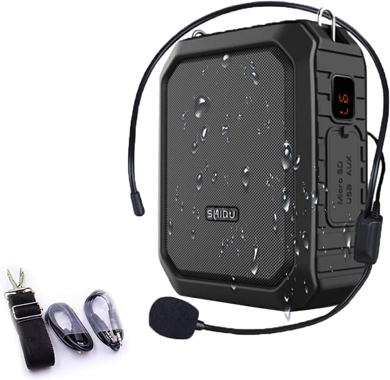 Voice Amplifier with Microphone Headset Clip Amp Portable Bluetooth ...