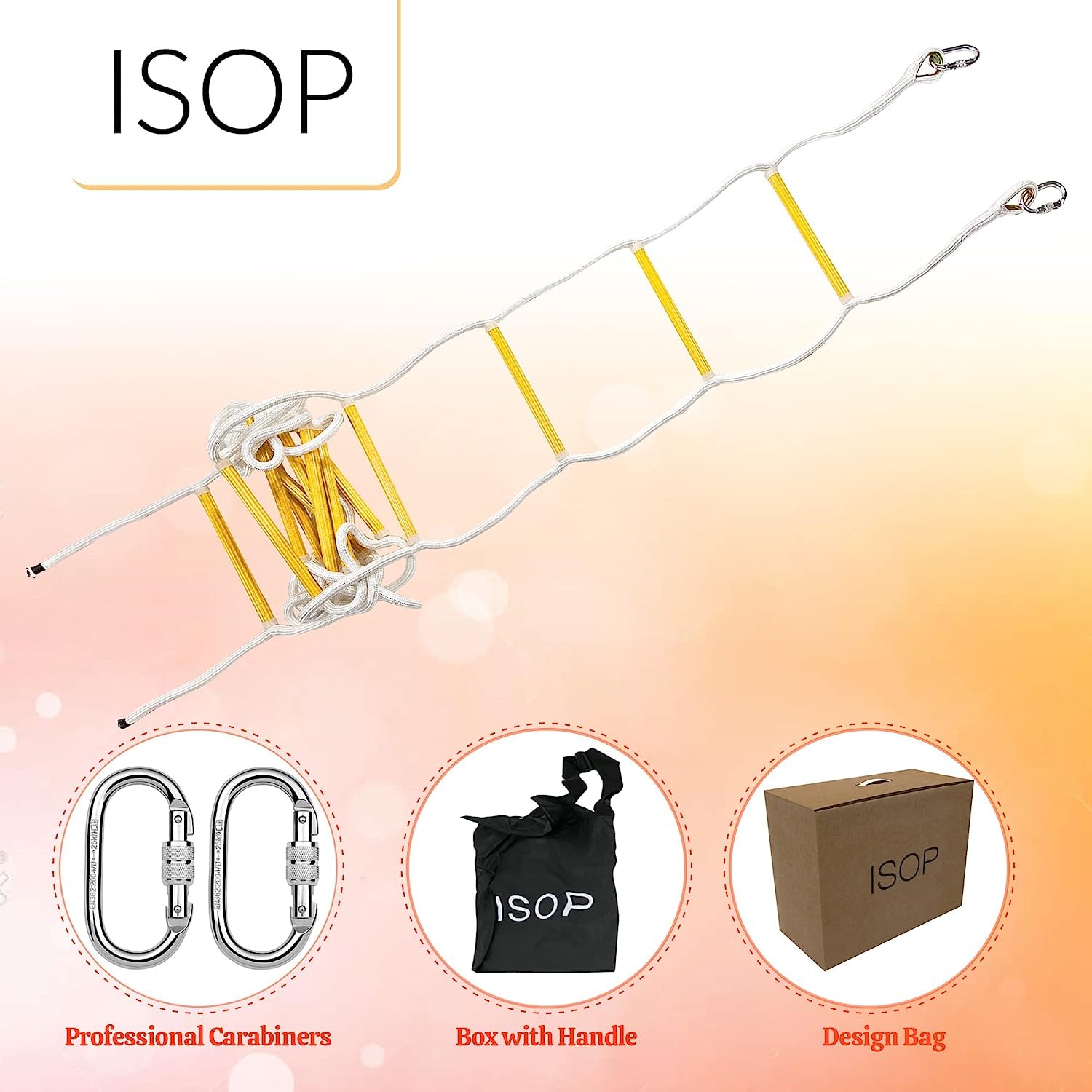 Snapklik.com : Certified Climbing Rope Ladder 25ft L Compact Portable ...