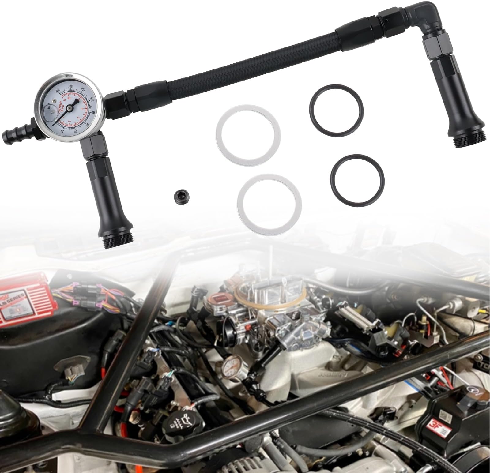 Amazon.com: Braided AN6 Dual Feed Carb Fuel Line Double Pump for Holley ...