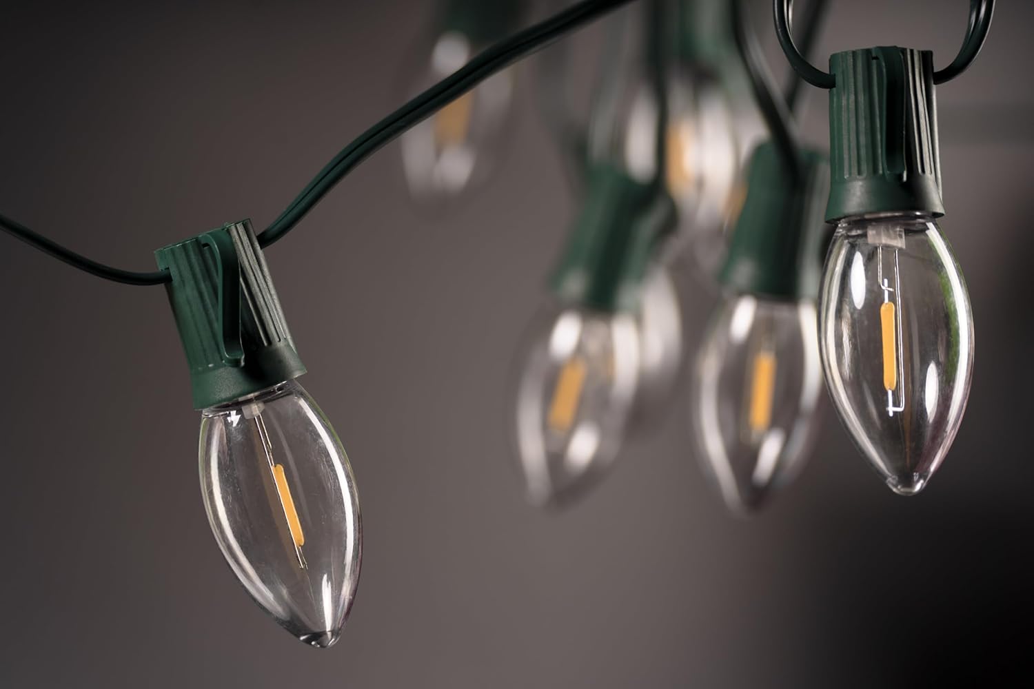 Amazon.com: Formosa Lights C9 25ft Indoor/Outdoor Clear LED Christmas ...