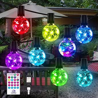 LED Outdoor String Lights 64 Modes, Ollny Patio Lights with 32 ...