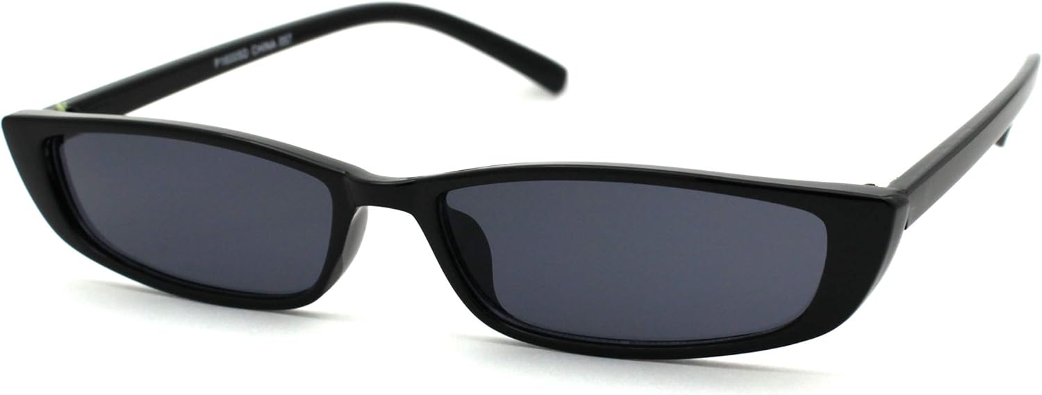 Amazon.com: Mod Narrow Rectangular Retro Dad Shade Pleastic Sunglasses ...