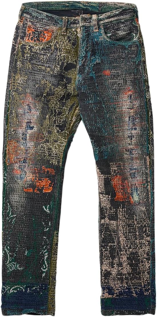 Amazon.com: Proleta Re Art, Pre-Loved Men's 1Of1 Boro Denim, 32, Black ...