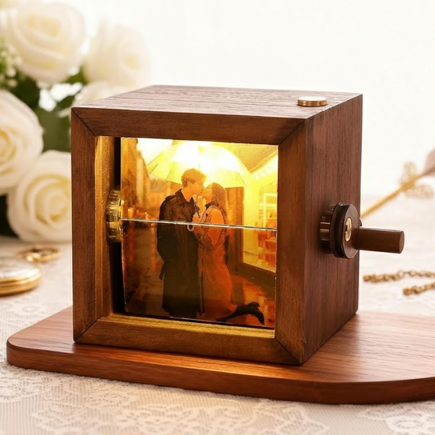 Amazon.com: Personalized Flip Photo Box, Custom Couple Photo Flipbook ...