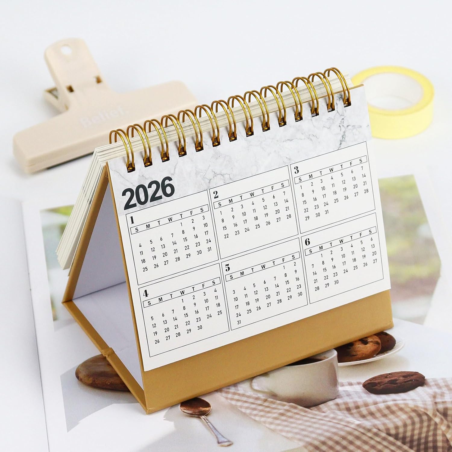 Koqye Small Desktop Calendar 2024-2025,Standing Flip Australia | Ubuy