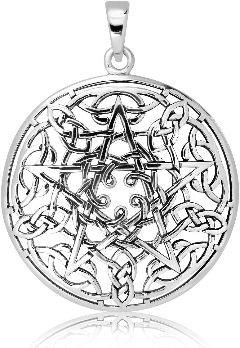 Amazon.com: WithLoveSilver Sterling Silver 925 Celtic Pentacle Trinity ...