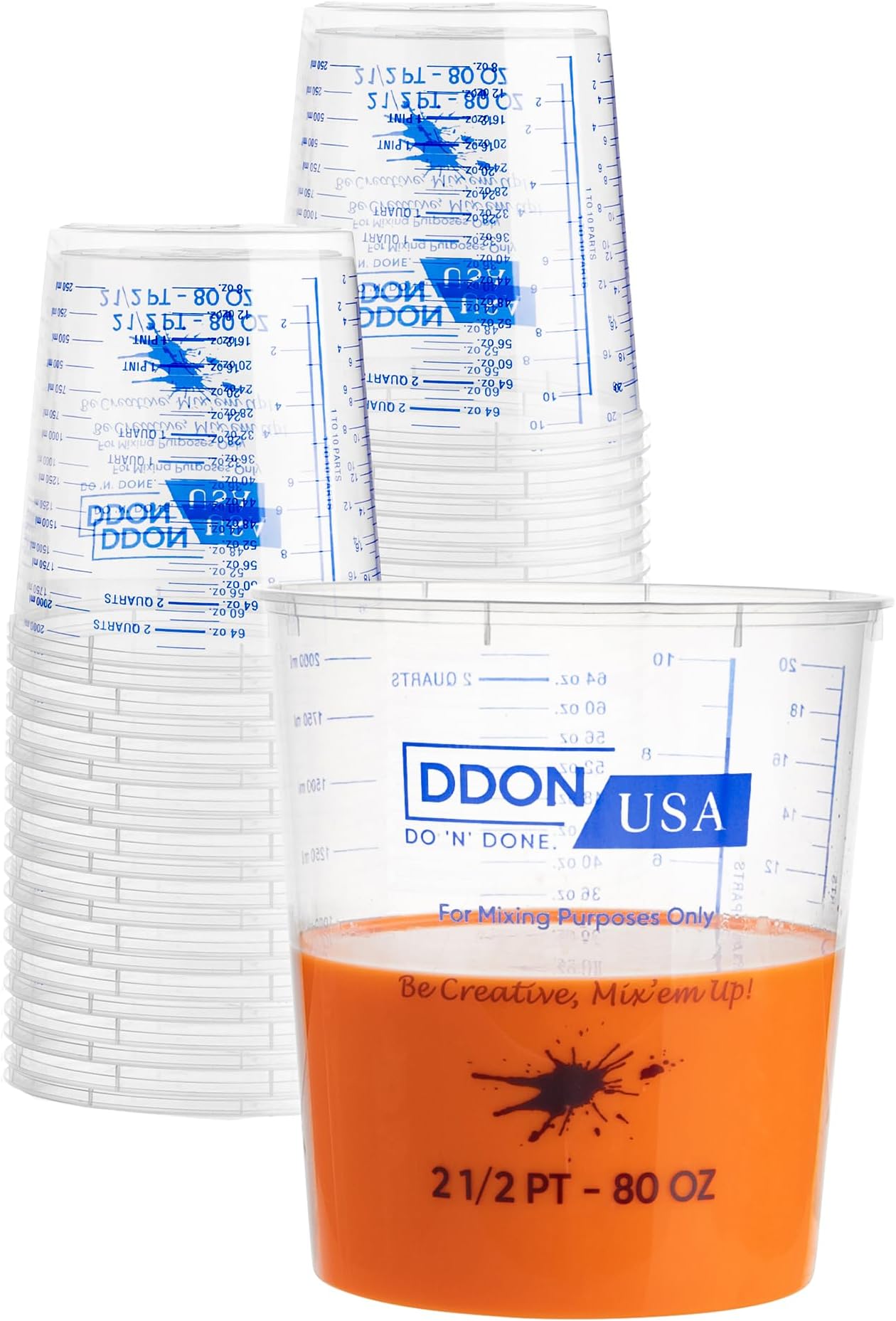 Amazon.com: LET'S RESIN Epoxy Resin Mixing Cups,50pcs 8oz Disposable ...