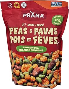 Prana Spicy Peas & Favas Protein Mix, A Crunchy & Spicy Snack with 12g ...