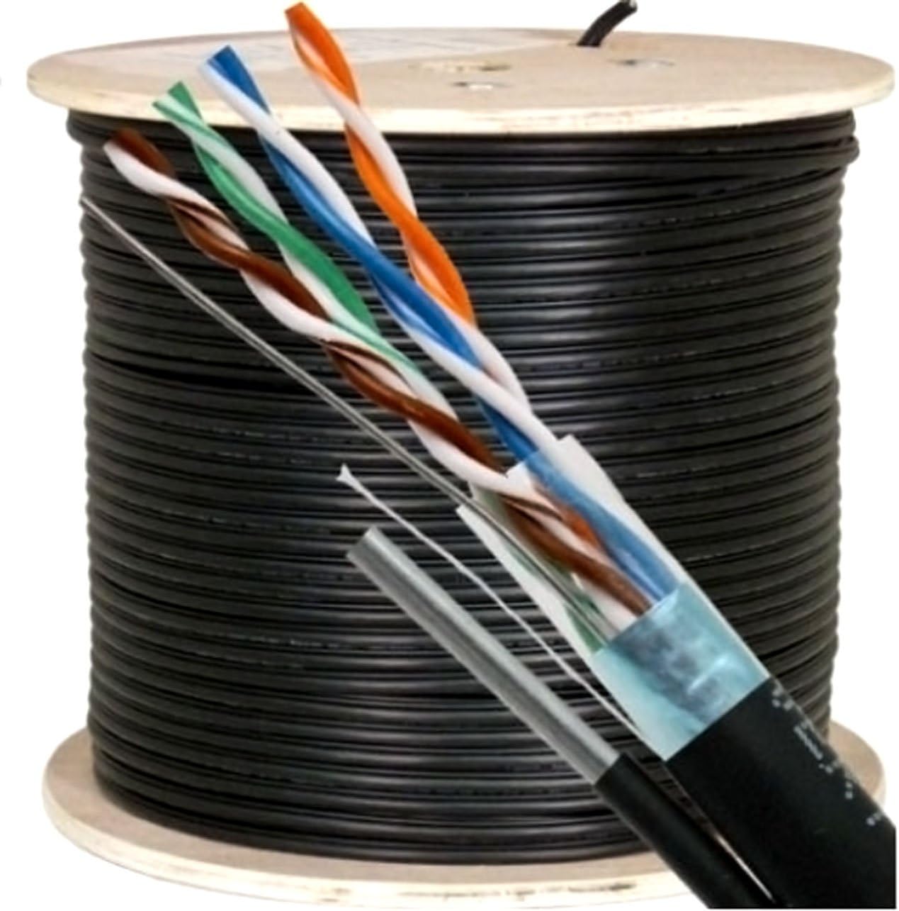 Amazon.com: Dripstone 4 Pairs Aerial Telephone CAT6 Cable with Steel ...