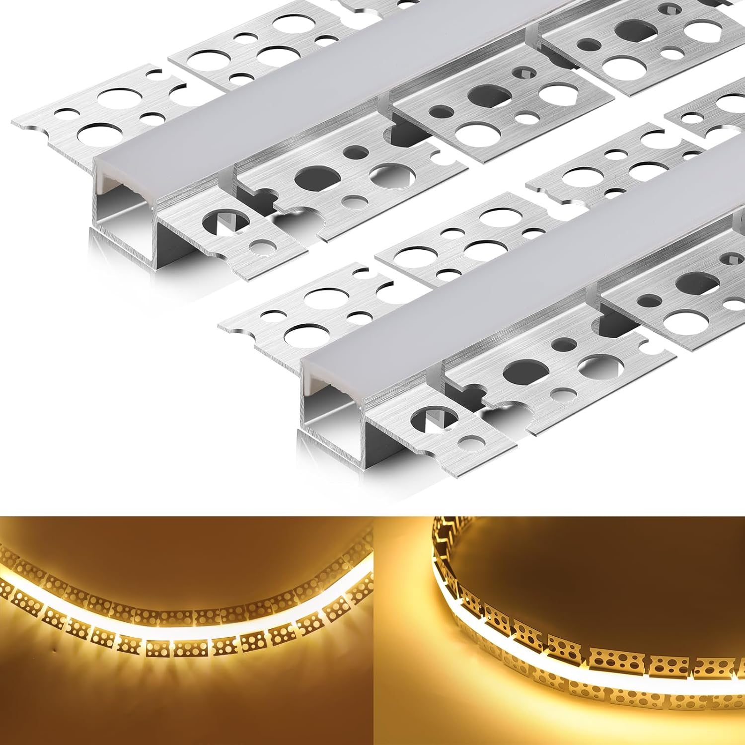 6 Pack Led Diffuser Channel with Milky White Silicone Cover 6.6FT/2M ...