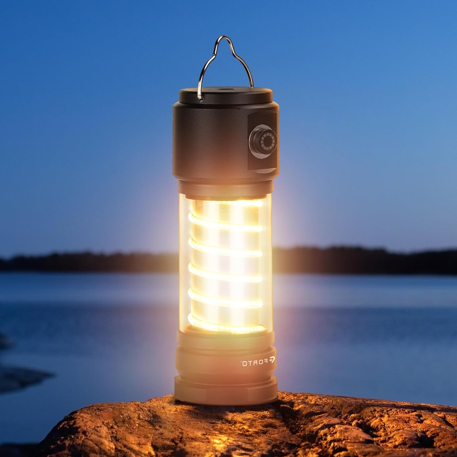 Amazon.com: FORTO LED Camping Lantern Rechargeable, Outdoor Camping ...