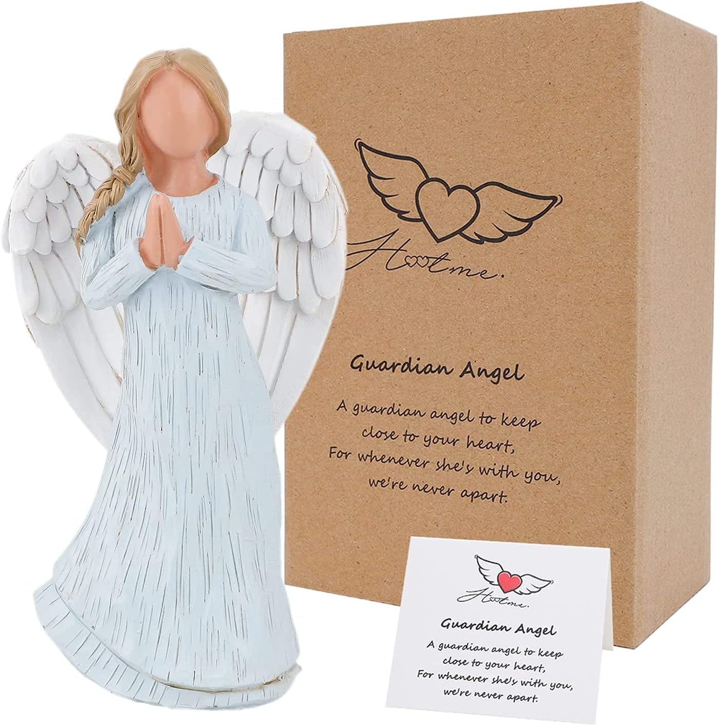 Guardian Angel Figurine with Gift Box, Angel of Prayer, Hand-Painted ...