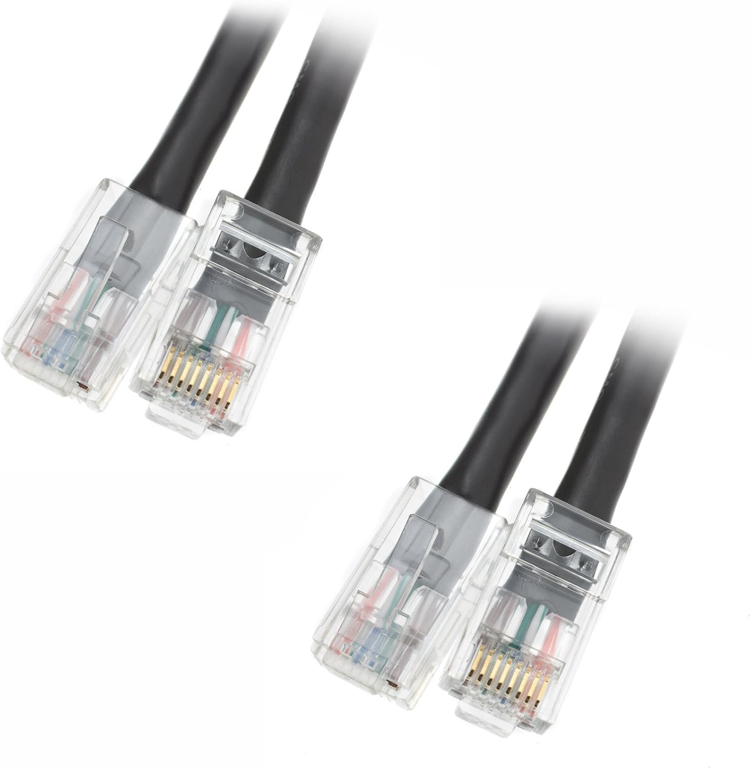 Amazon.com: 14-Feet Cat6 Black Ethernet Patch Cable, Bootless - Pack of ...