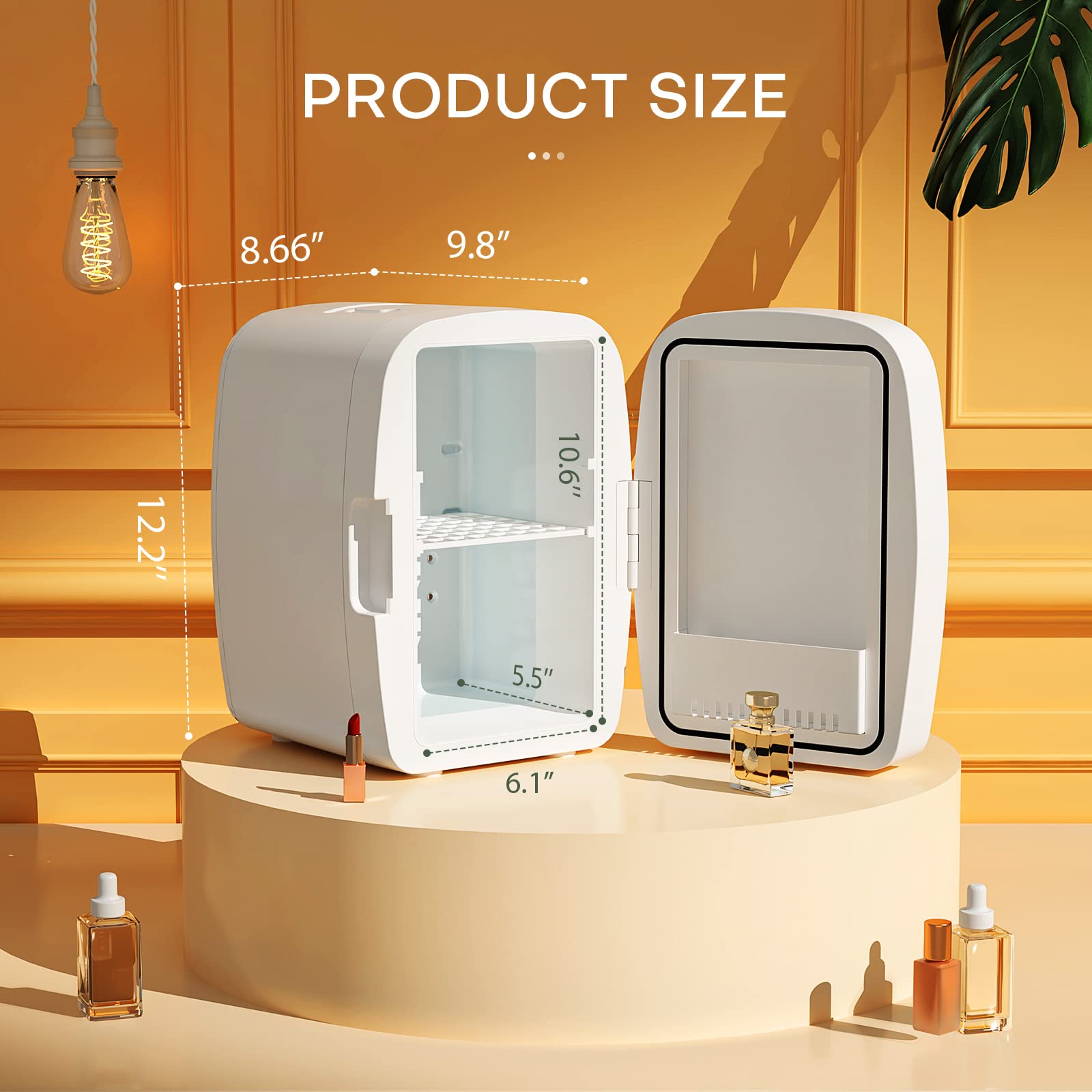 Buy Upstreman Skincare Fridge 6 Liter, Portable Mirrored Beauty Fridge ...