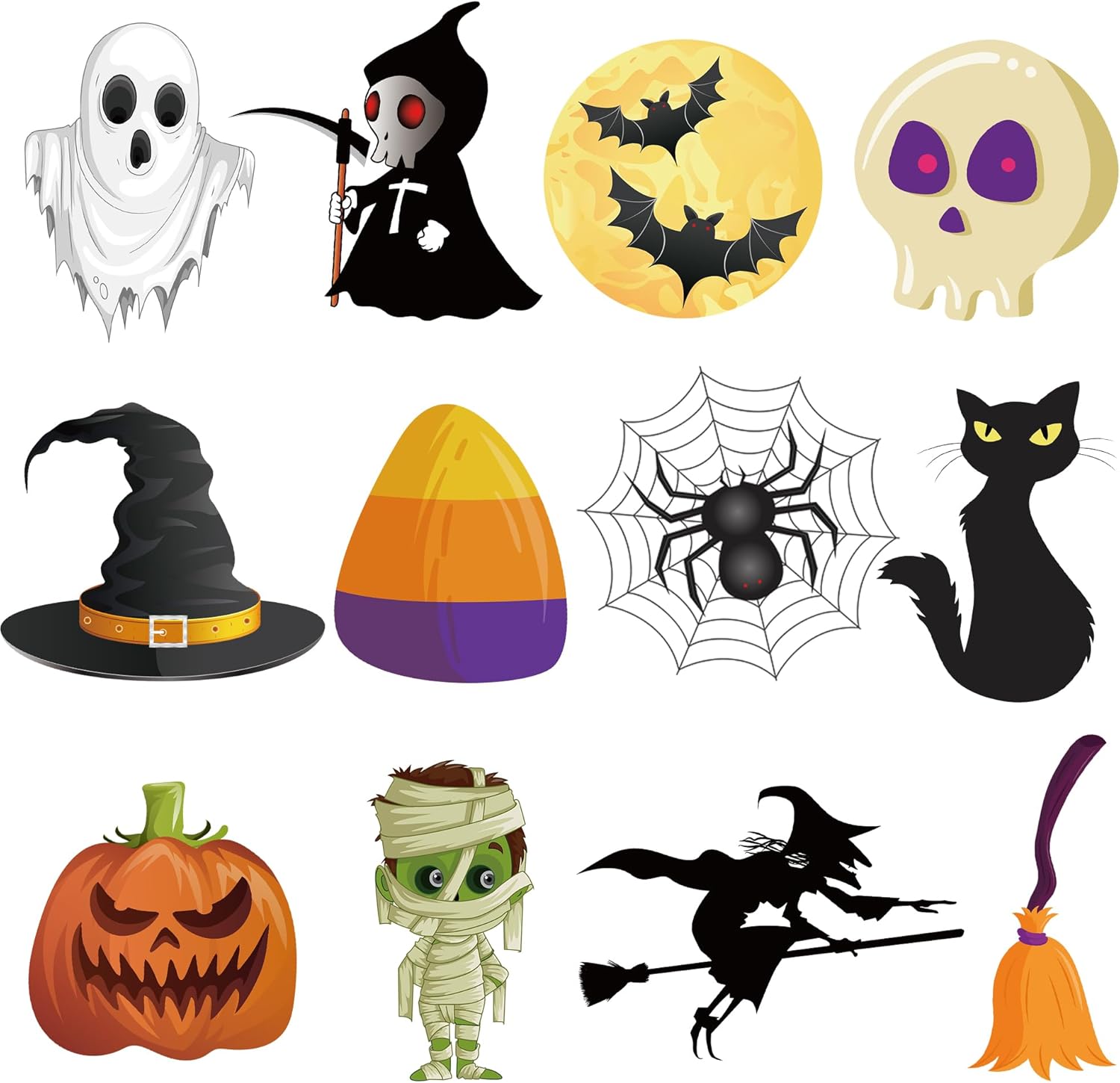 Amazon.com: Lucleag 60PCS Halloween Cutouts for Bulletin Board ...