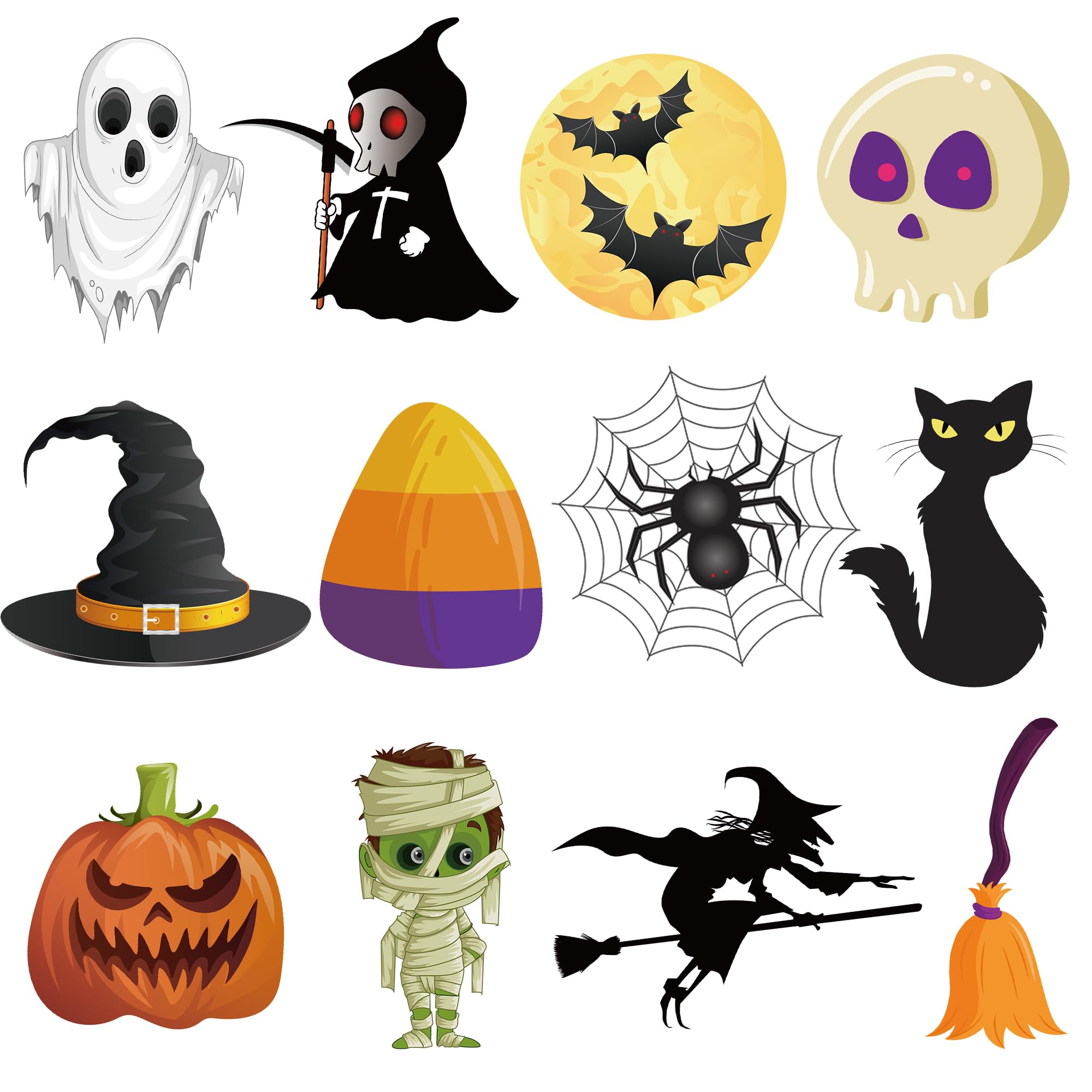 Amazon.com: Lucleag 60PCS Halloween Cutouts for Bulletin Board ...