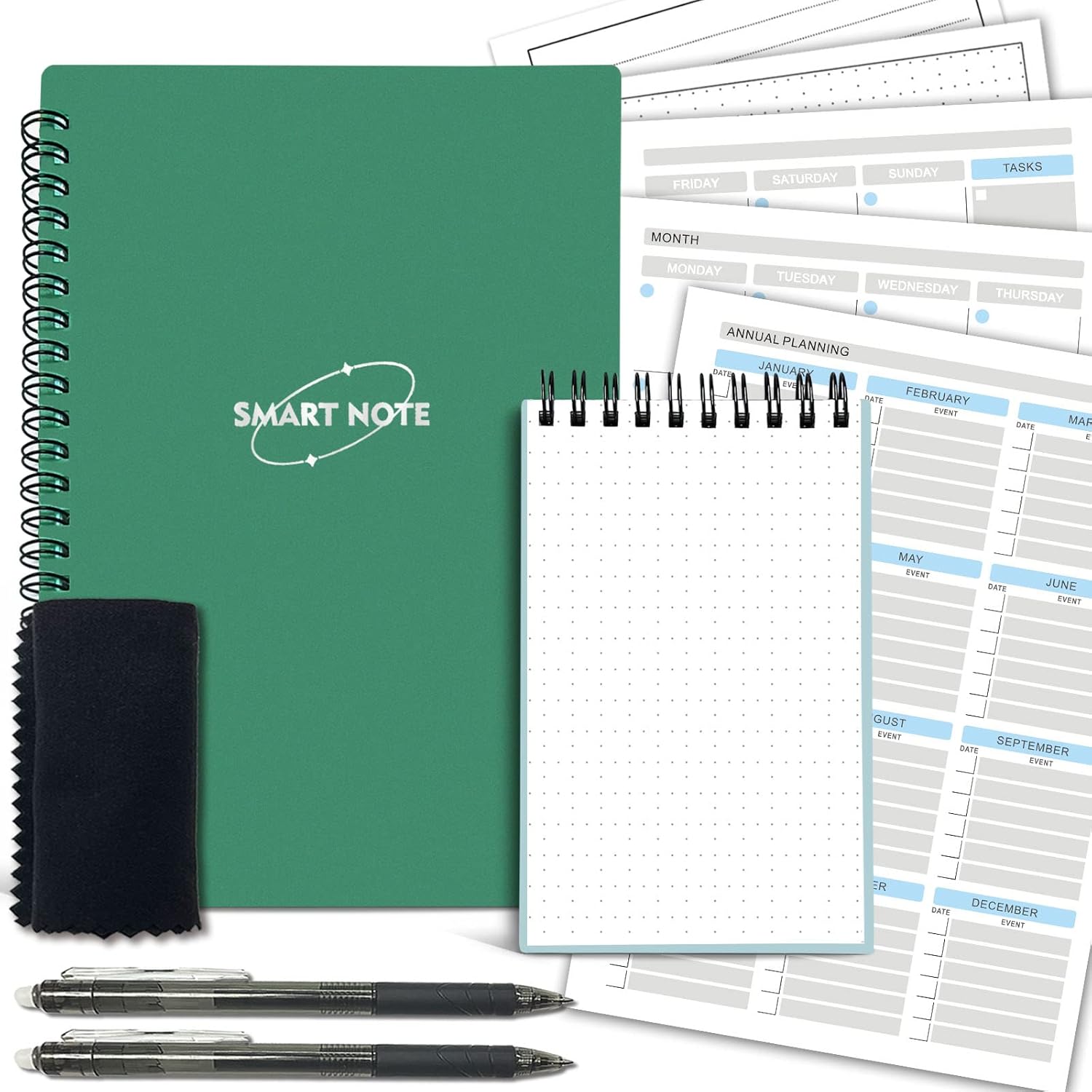 Amazon.com : DWIYITTN Smart Reusable Notebook Planner Set, 5.9x8.5 ...