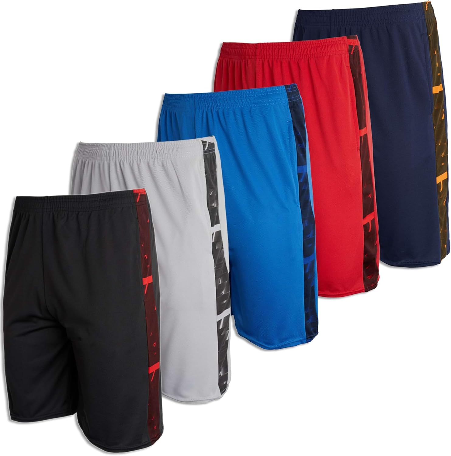 Brandclub - Real Essentials 5 Pack: Men's Mesh Athletic Basketball ...