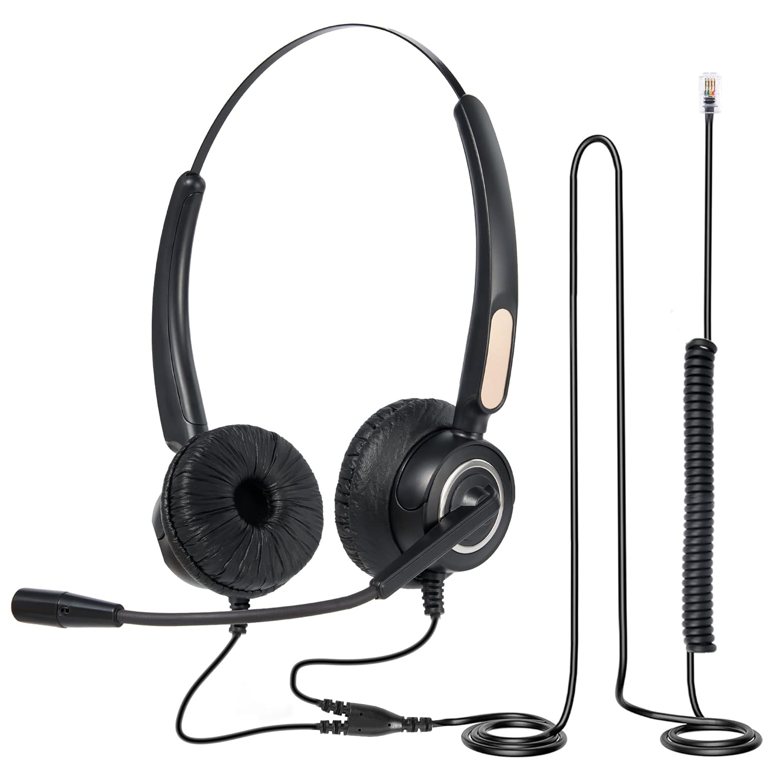 Suifdu RJ9 Phone Headset with Microphone Noise Cancelling, Telephone ...