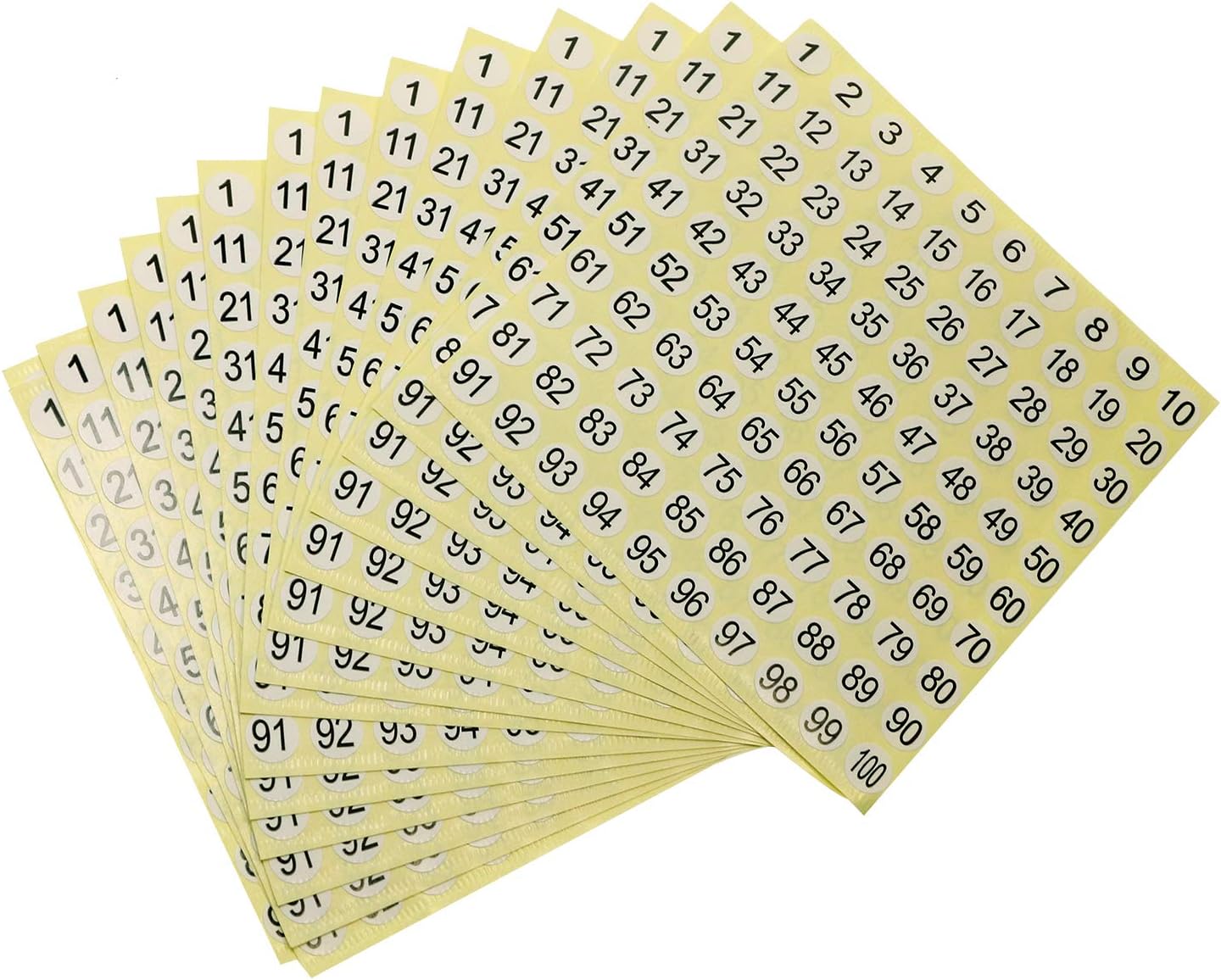 Amazon.com : Mini SkaterMini Skater 15 Sheets 1 to 100 Number Stickers ...
