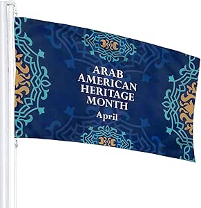 Amazon.com : Arab American Heritage Month Flag 3x5 Ft One Side Outdoor ...