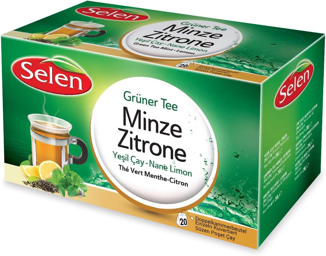 Selen Tè Verde Menta-Limone, 20 bustine di tè confezionate ...