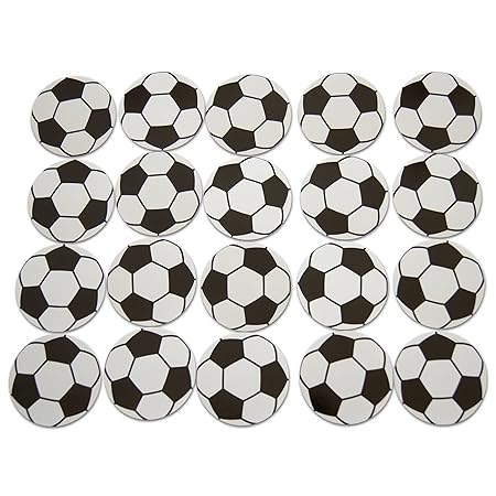 Amazon.com: Novel Merk Soccer Sports Ball Vinyl Stickers - 2” Round ...