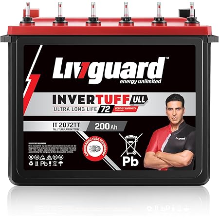 Livguard IT 2072TT Tall Tubular Battery |200 Ah | Ultra Long Life | 72 ...
