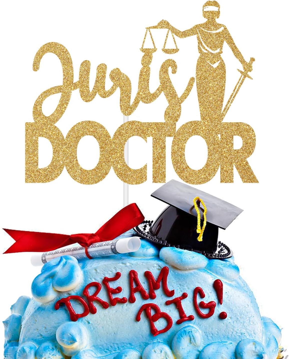 Amazon.com: Jenrtvis Juris Doctor Cake Topper, Future Lawyer Cake Decor ...