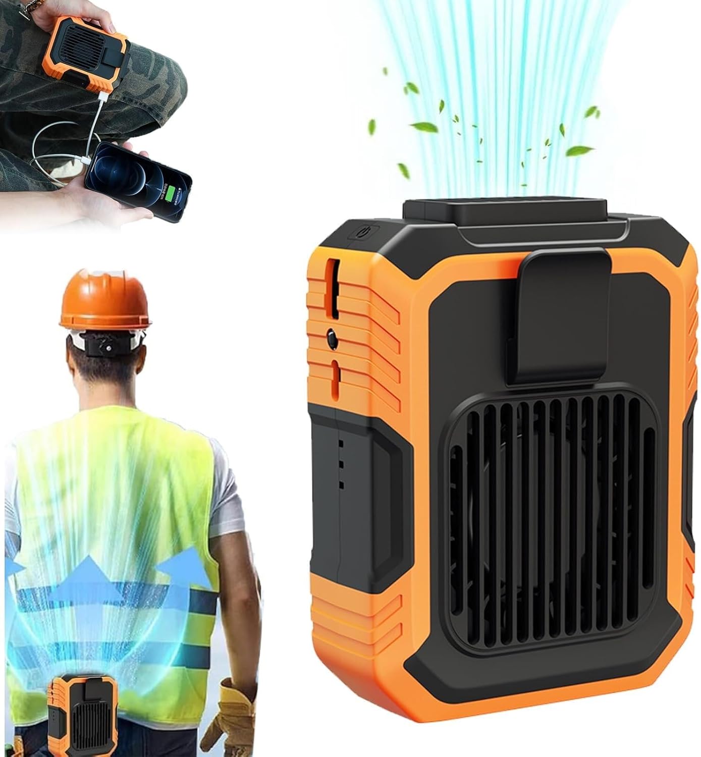 Blue Collar Breeze - Portable Waist Fan, Wearable Blue Collar Breeze Ac ...