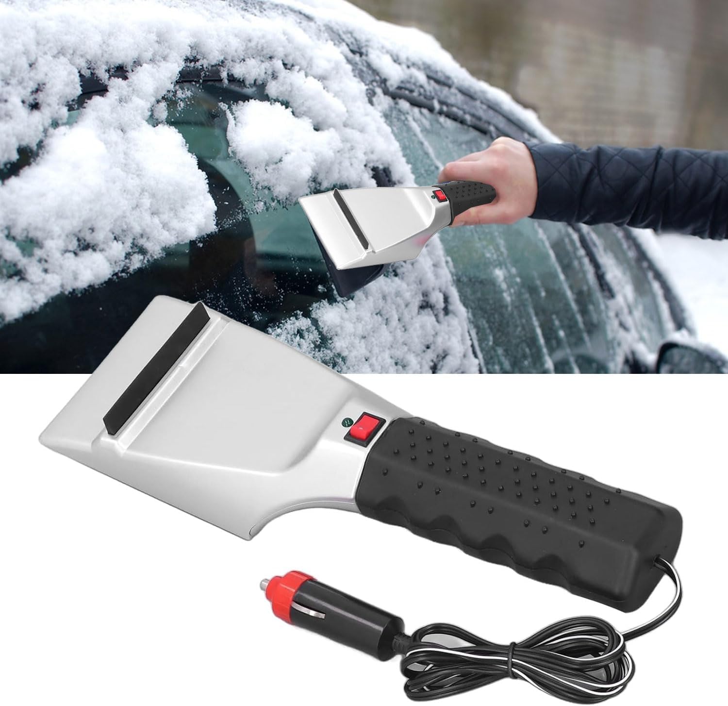 GIVOKE 12V Electric Windshield Ice Scrapers USB, Auto Heated Snow ...