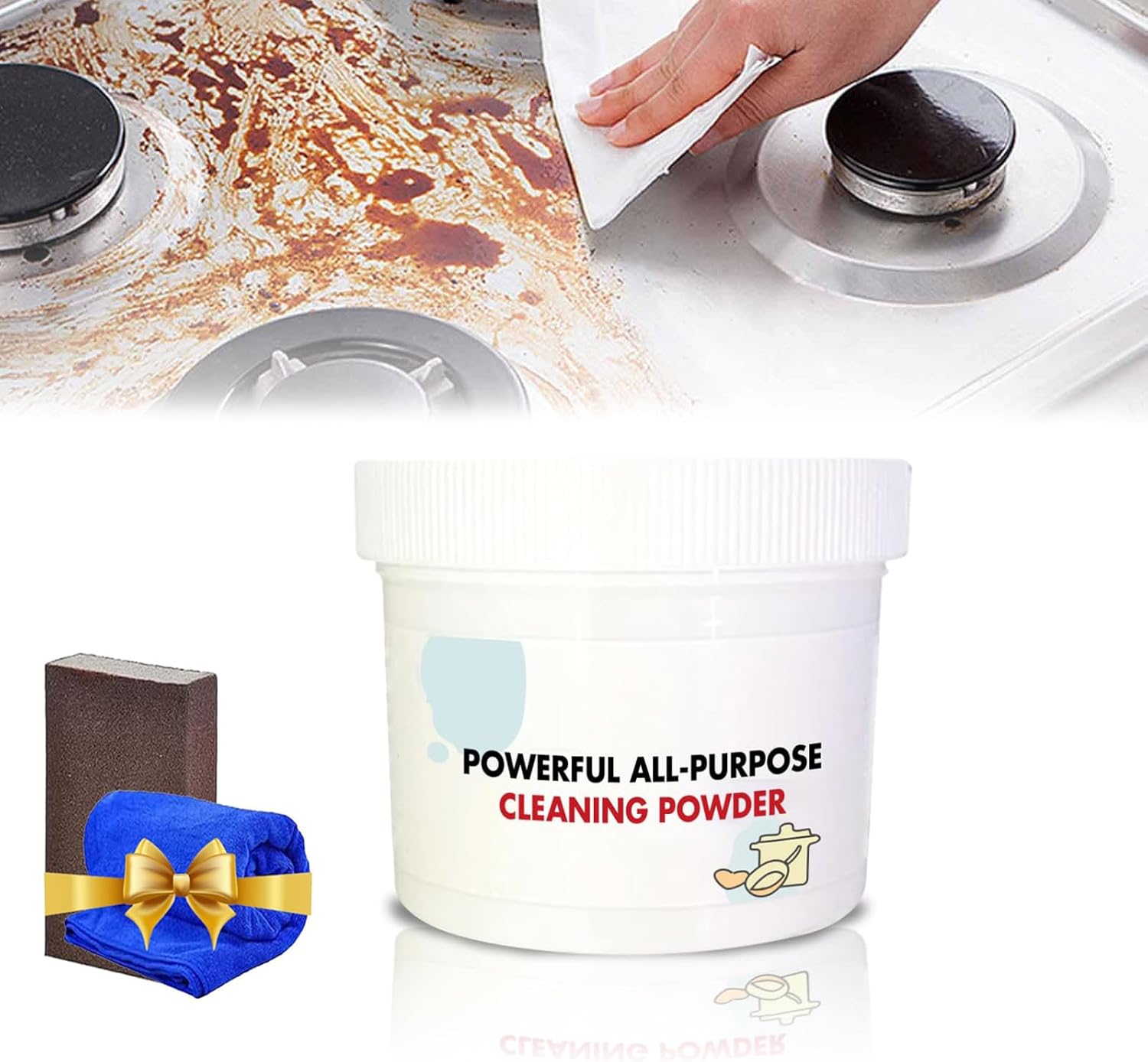 Pousbo Powerful Kitchen All-purpose Powder Cleaner, Multi-Purpose ...