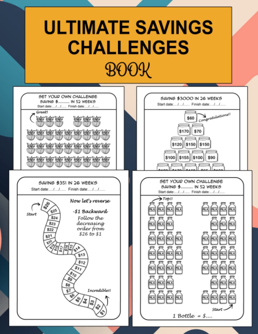 Ultimate Savings Challenges Book: Comprehensive 122-Page Savings ...