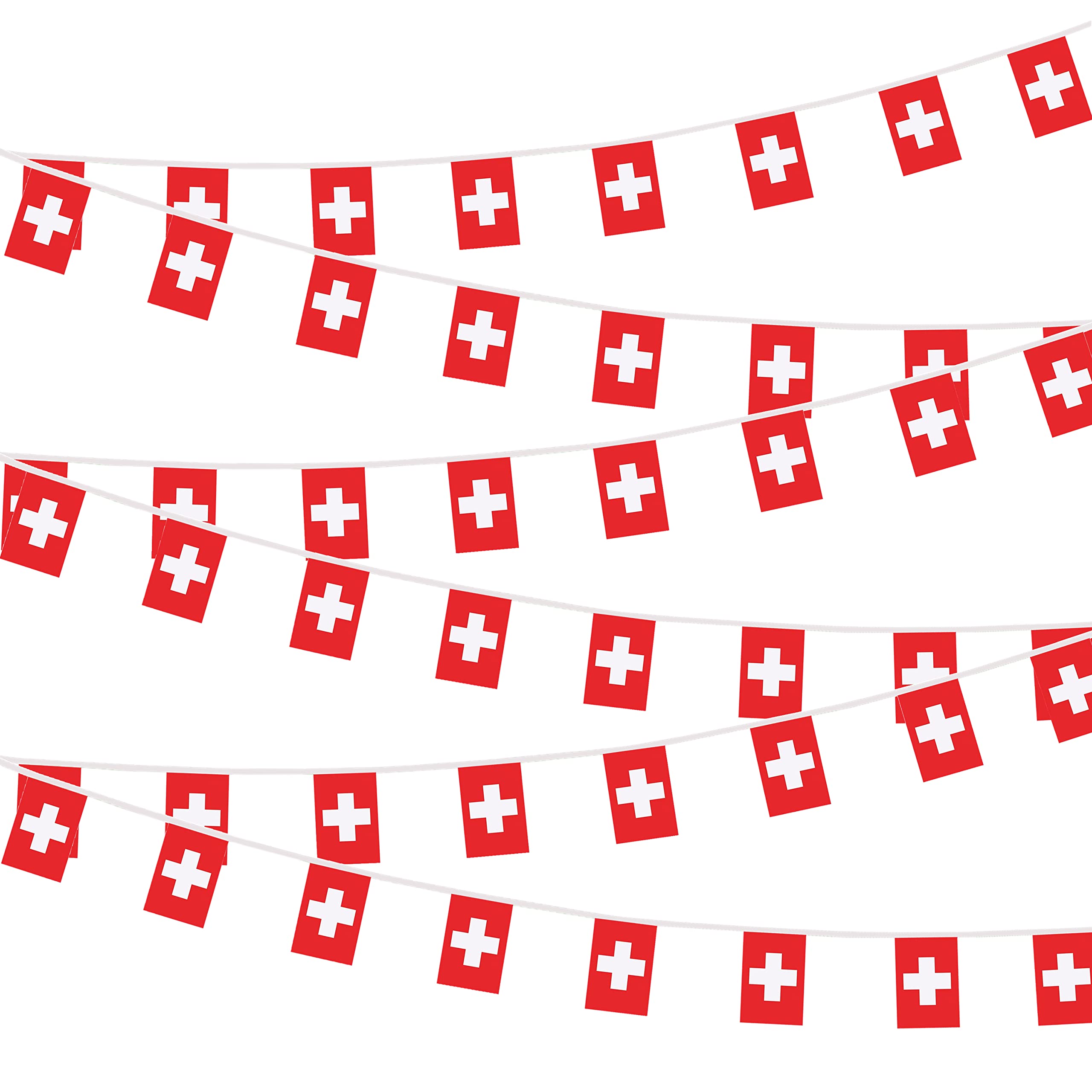 Amazon.com: Switzerland Flags Swiss Small Mini String Banner Flags ...