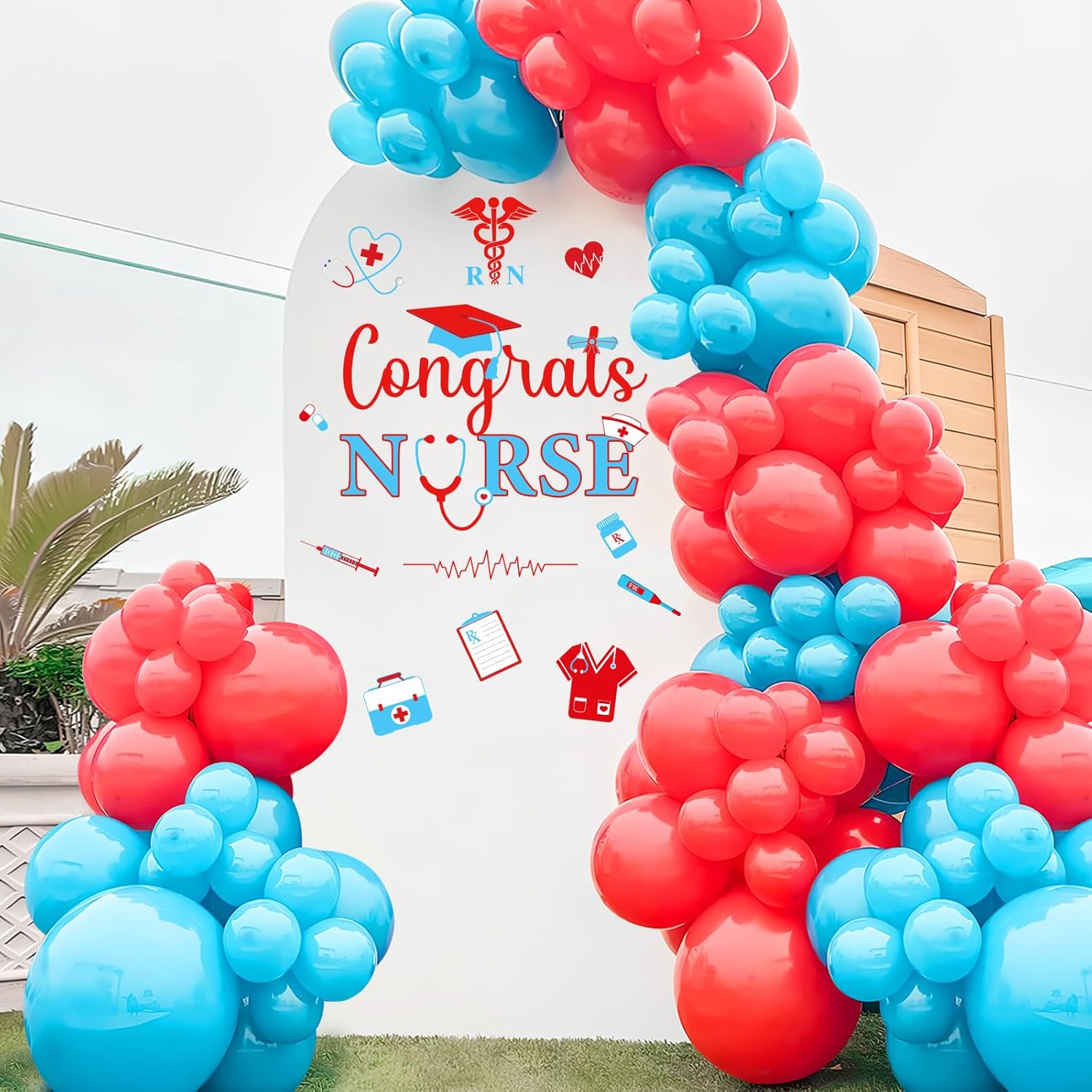 Amazon.com: Sursurprise Congrats Nurse Decal Sign Sticker for Balloon ...