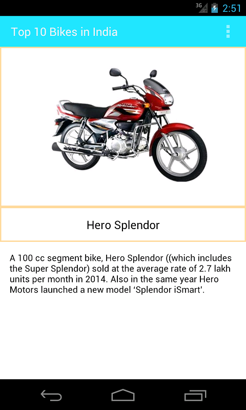 Top 10 Bikes in India - App on Amazon Appstore