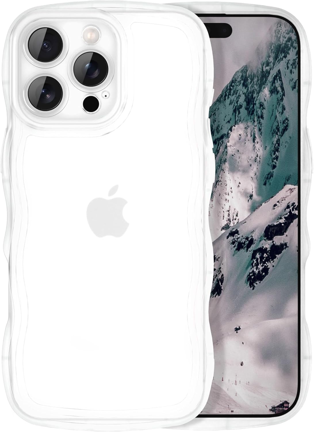 Amazon.com: IAIYOXI Matte Case for iPhone 16, Cute Wave Frame Design ...