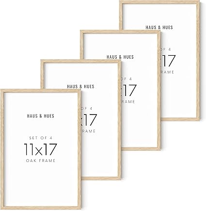 Amazon.com - HAUS AND HUES Beige Oak Wood 11x17 Picture Frame - Modern ...