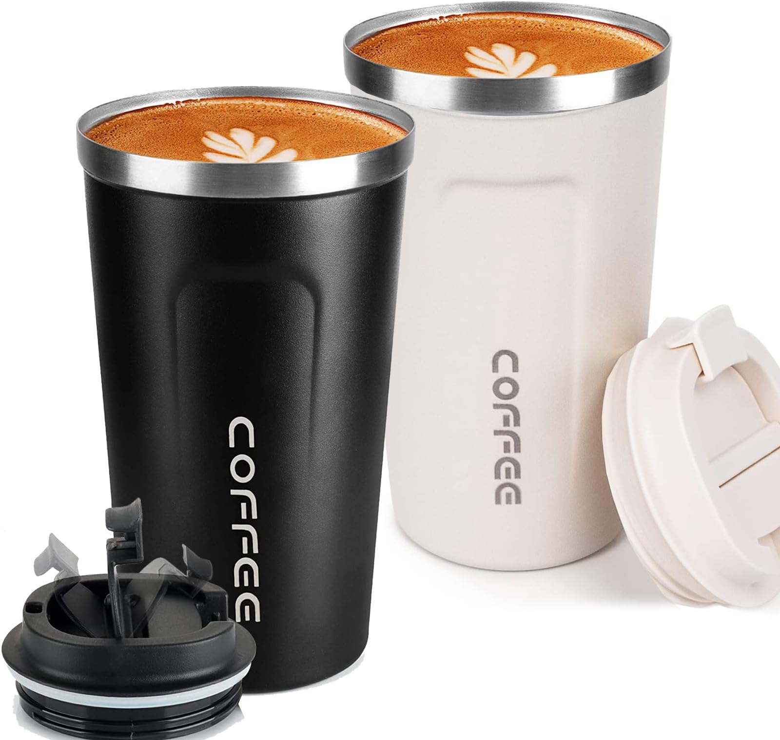 CHENGBAO Taza de café, 510ml termos para cafe ，Vaso Térmico para Café 510ml+380ml (azul-2, 510ml ...