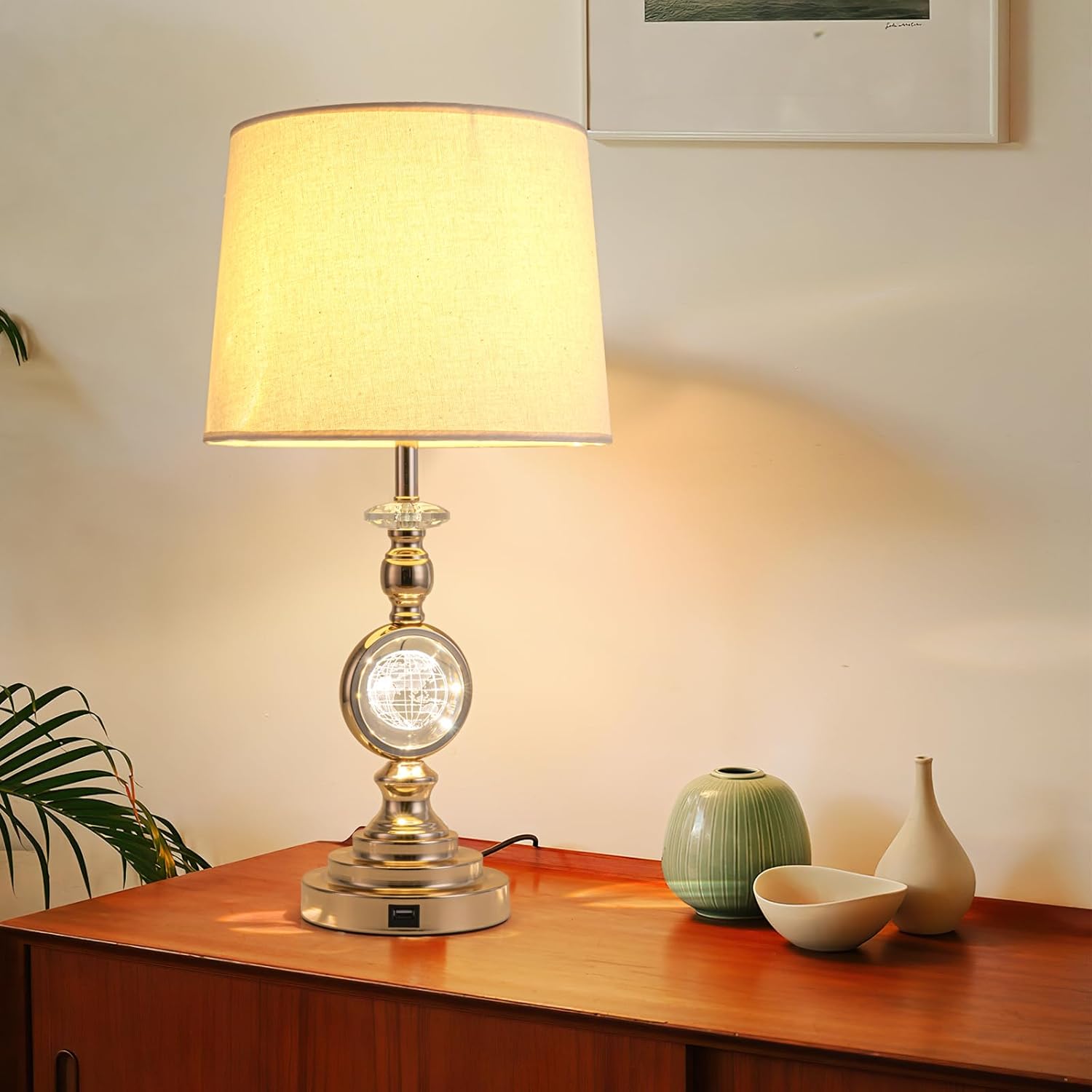 SYAGIAO Bedside Lamps for Nightstand - Table Lamp for Bedroom, 22 ...