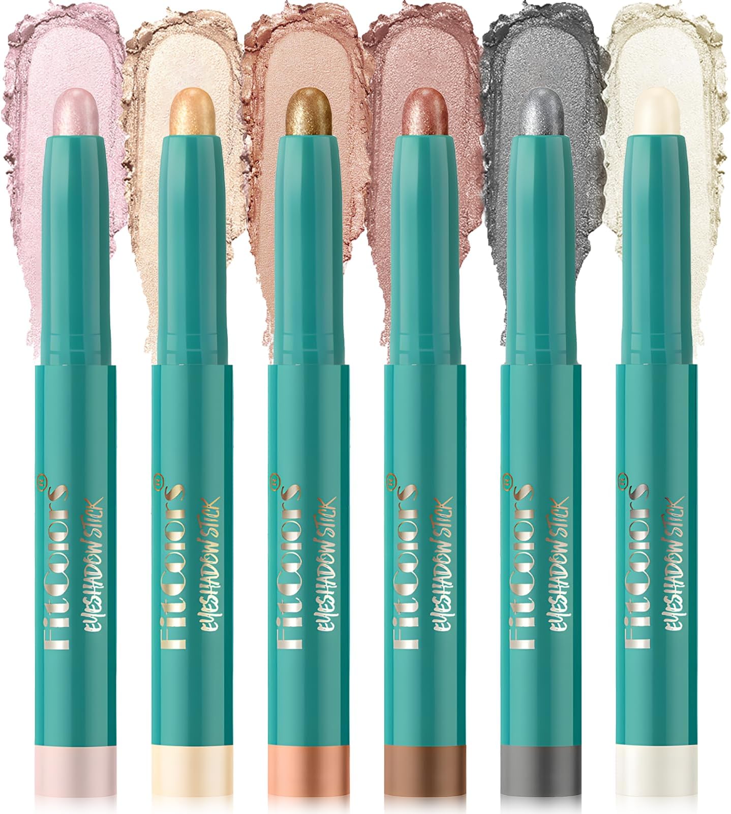 Amazon.com : Wugbc 6 PCS Eyeshadow Stick Set, Shimmer Eye Brightener ...